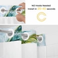 No Hook Shower Curtain with Snap in Liner, Watercolor Ocean Coconut ...