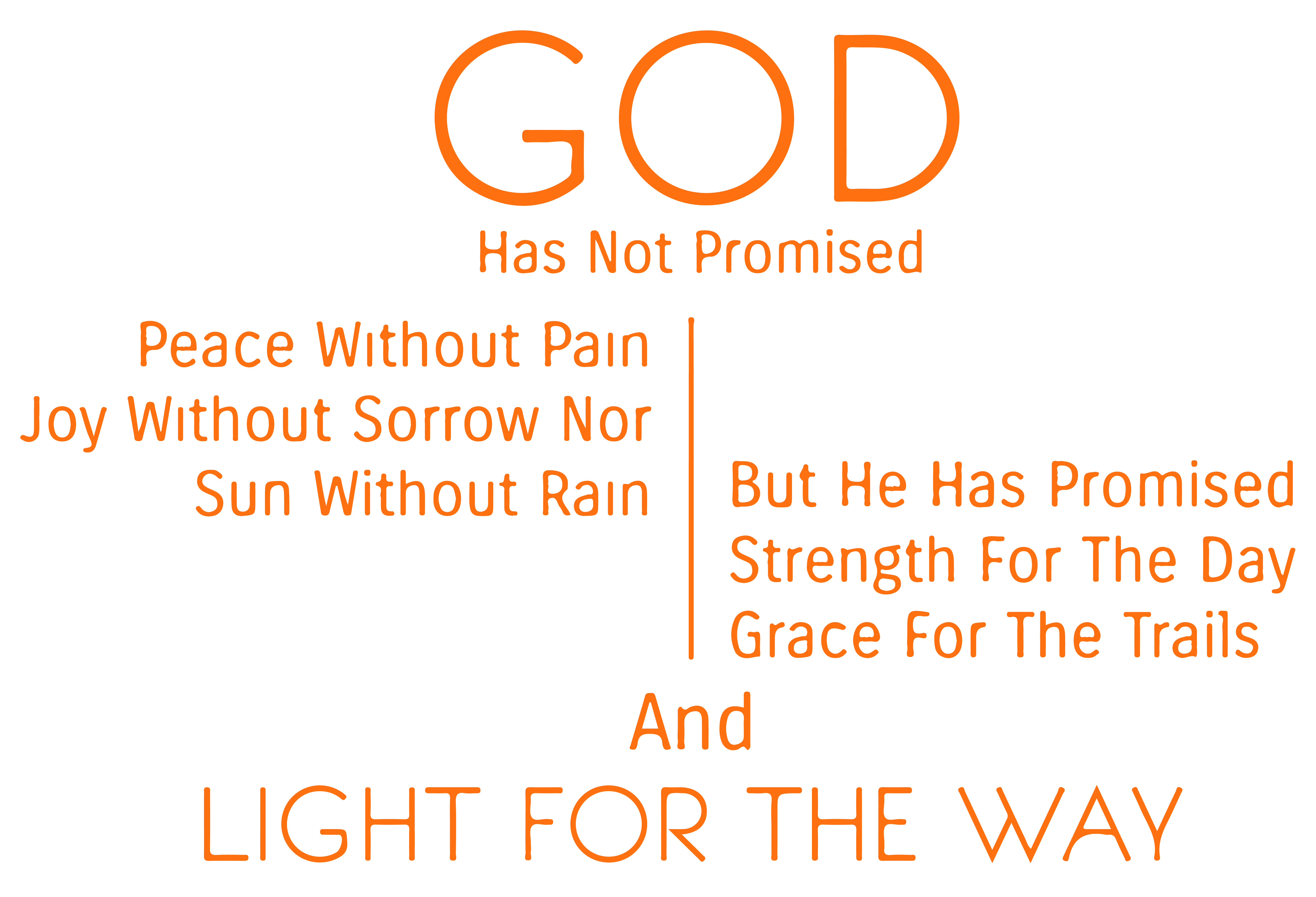 God has not promised Peace without pain joy withoutâ ¦ Vinyl Decal ...