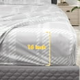 MARQUESS Queen Size Microfiber Flannel Sheet Set, 4 Pieces, Grid Grey ...