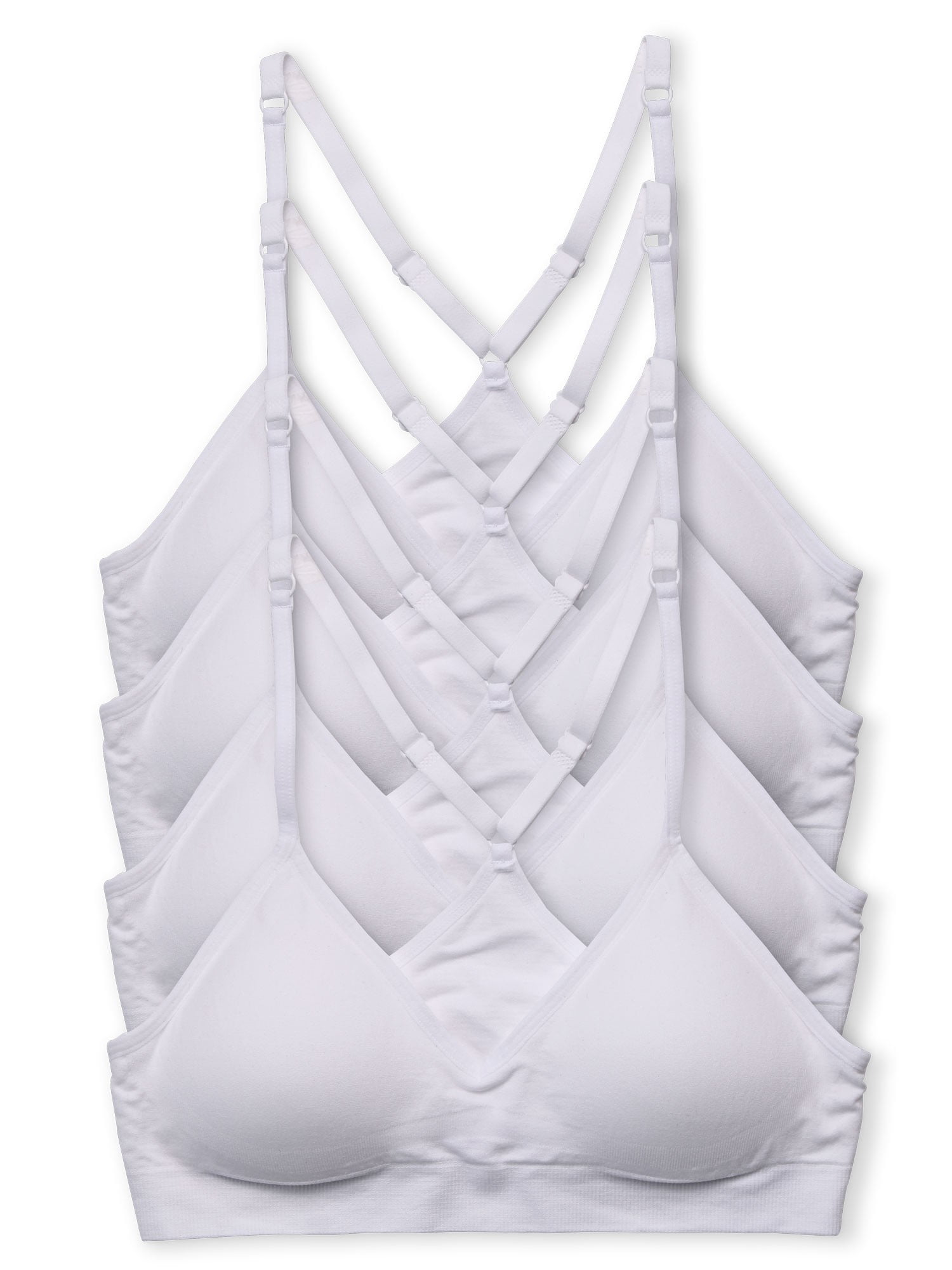 Kalon - Kalon Women 4 Pack Racerback Sports Bra V Neck - Walmart.com ...