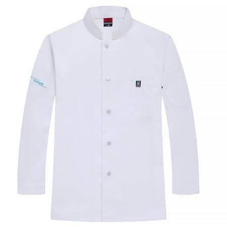 Guardoinrt for Chef Uniform Long Sleeve Kitchen Apron Buttons ...
