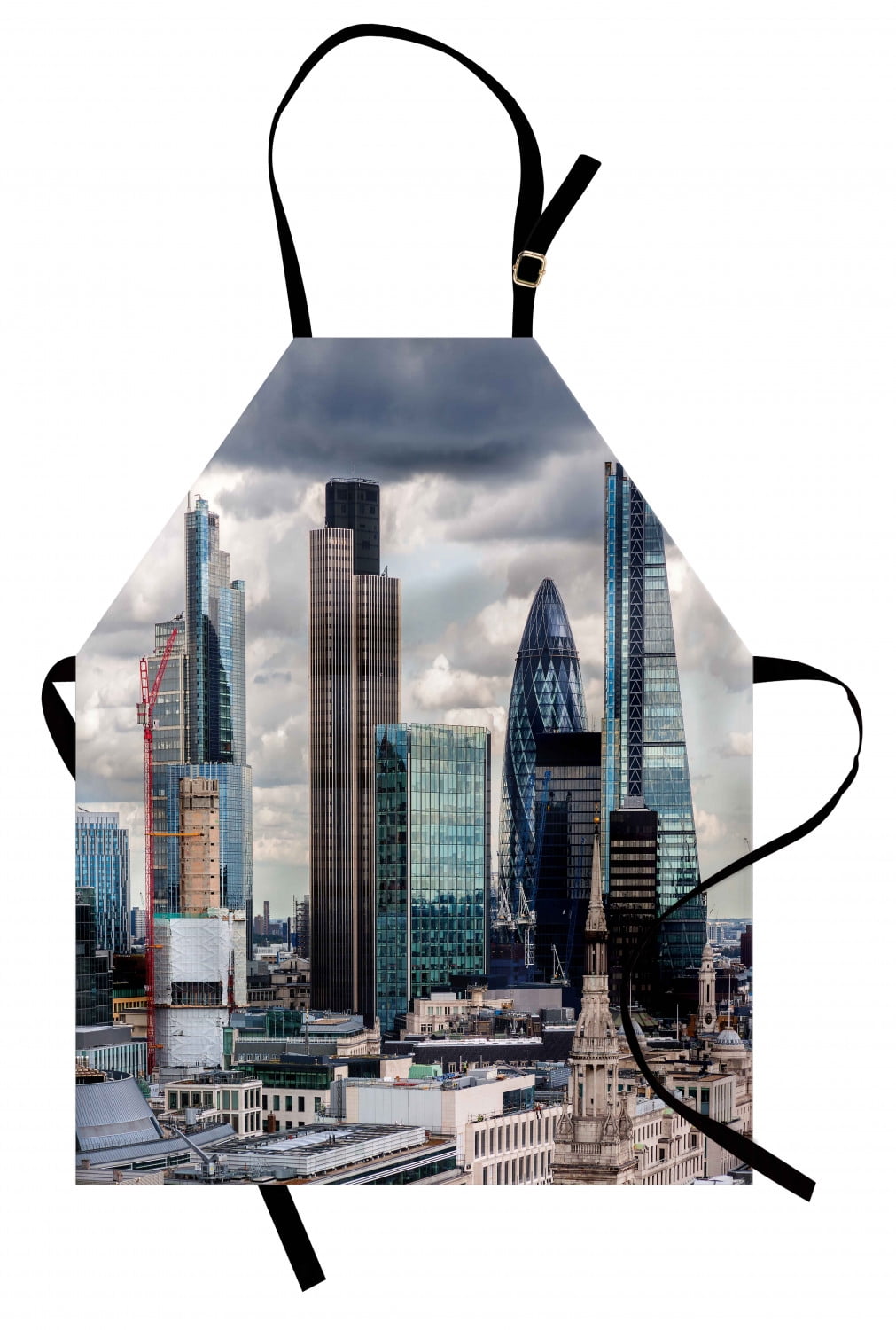 Urban Apron London England Skyline Buildings and Skyscrapers and Cloudy ...