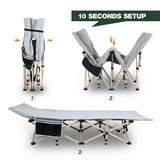 REDCAMP Comfortable Folding Camping Cot with Mattress Pad for Adults ...