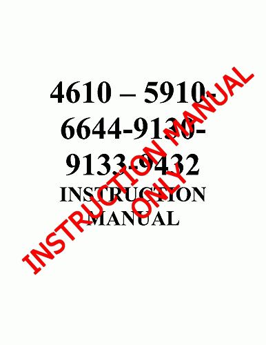 Singer 4610-5910-6244-9130-9133-9432 Sewing Machine Owners Manual ...