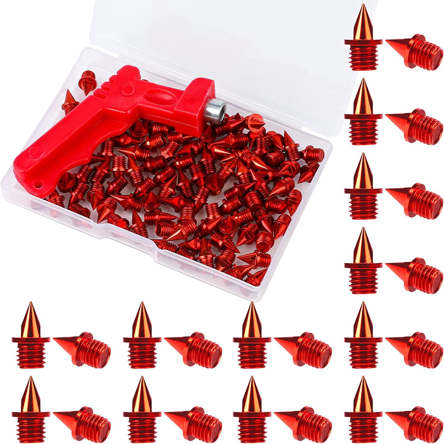 100 Pieces Spikes for Track Shoes,1/4 Inch Track Spikes,Steel Track and ...
