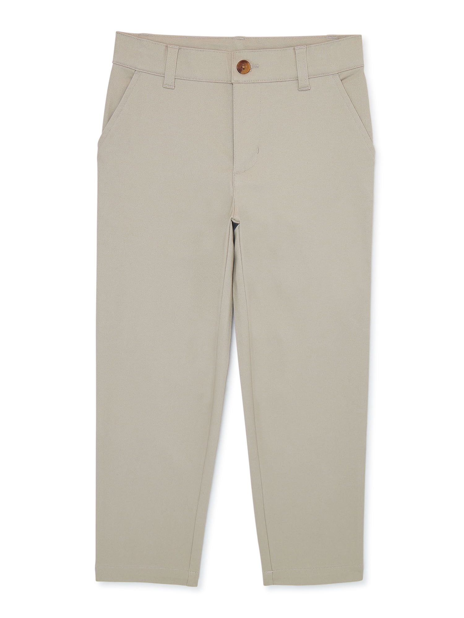 Wonder Nation Boys School Uniform Flat Front Pants, Sizes 4-18, Slim ...