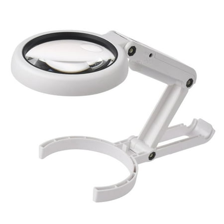 Foldable 50X Magnifying Glass Illuminated Hand Lens for Stamps Book ...