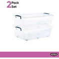Superio Storage Containers With Wheels (2 Pack), Stackable Large ...