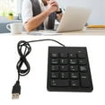 2024 Wired Number Pad Black USB Connection 18 Keys Quiet Plug and Play ...