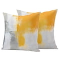 Abstract Graffiti Outdoor Throw Pillow Covers Set of 2, Yellow Grey Oil ...