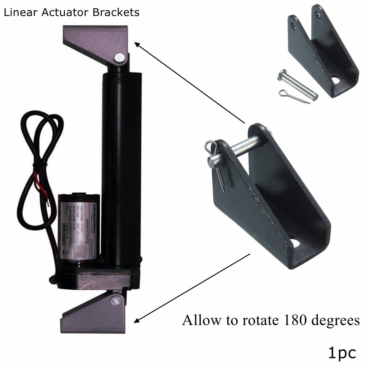 Carbon steel One Linear Actuator Motor Mount Mounting Brackets ...