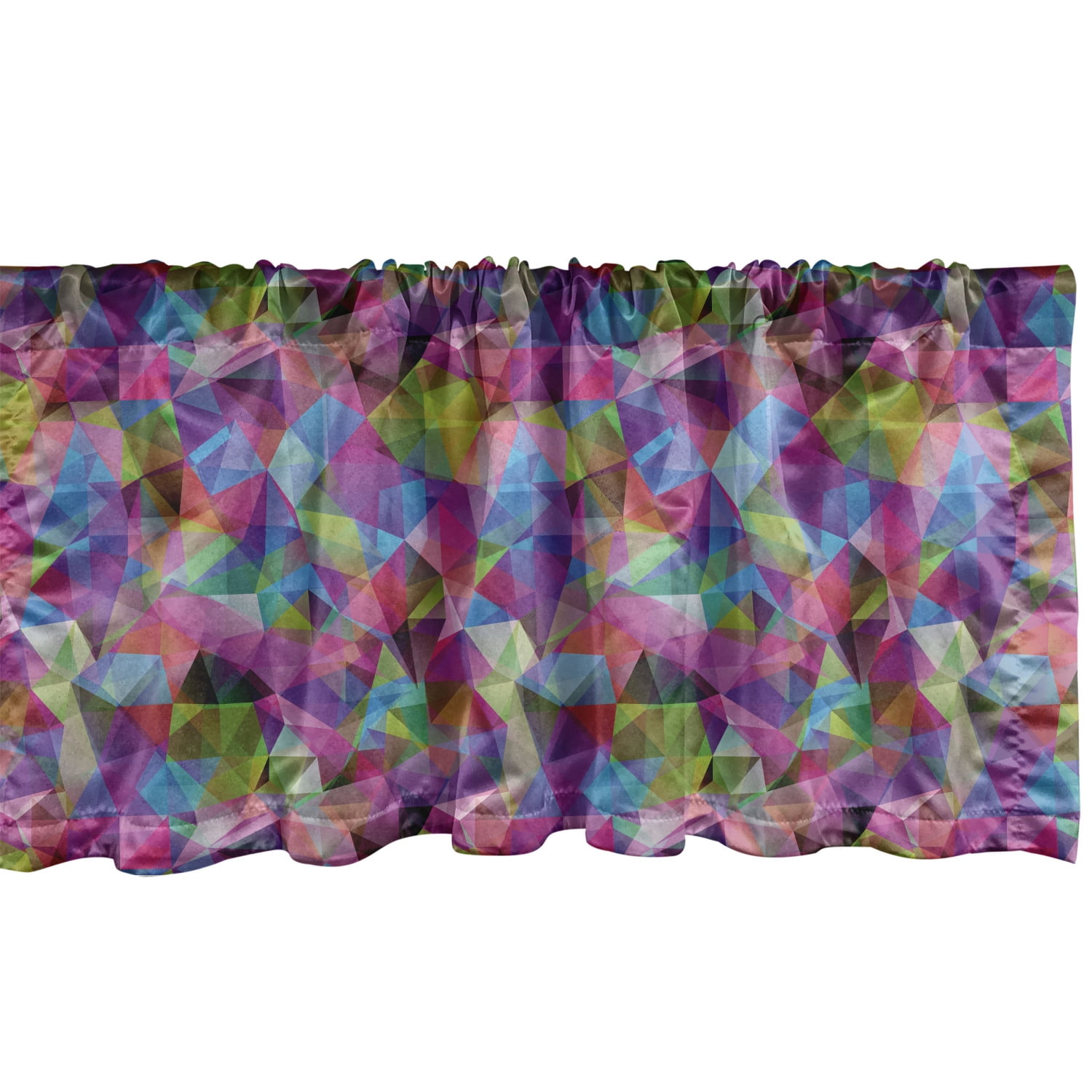 Psychedelic Window Valance Pack of 2, Geometric Triangular Illusionary ...