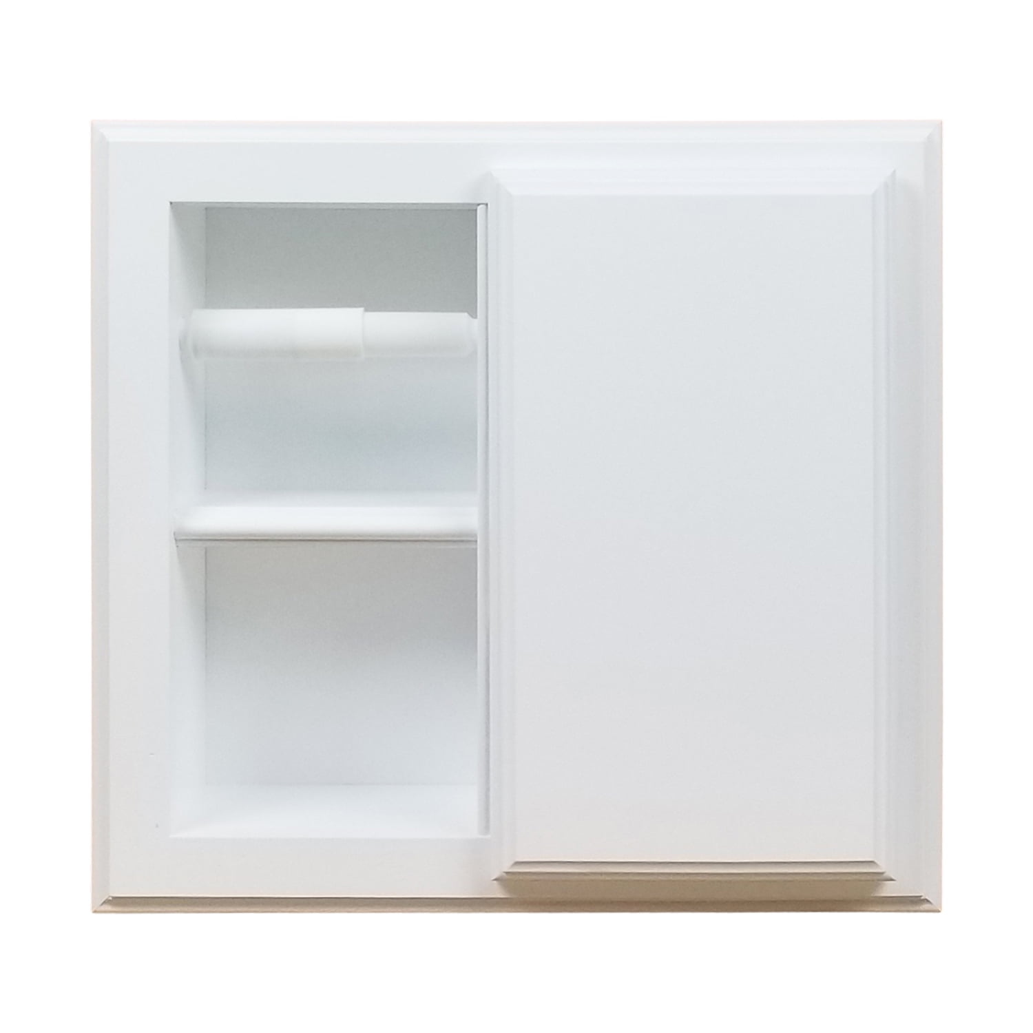 Hestia Bathroom Wooden Wall Mount White Enamel Solid Wood Recessed ...