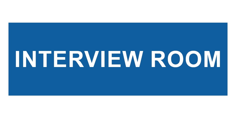 Basic Interview Room Sign (Blue) - Small - Walmart.com