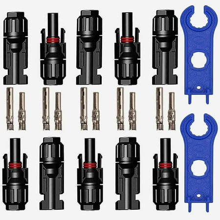 HEIBIN Betterlifefg-5 Pairs Pv Connector, Mc4, Photovoltaic Solar ...