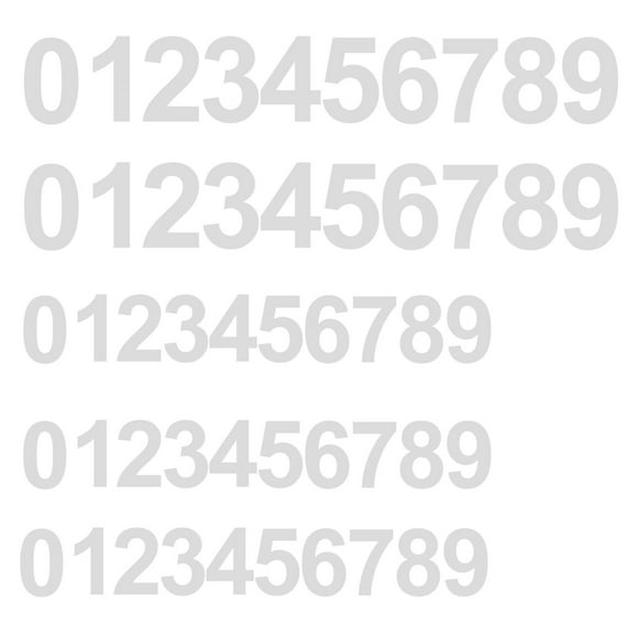 Reflective Numbers Stickers