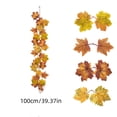 Cififendec Thanksgiving Maple Leaf Garland, 39.37", Artificial Autumn ...