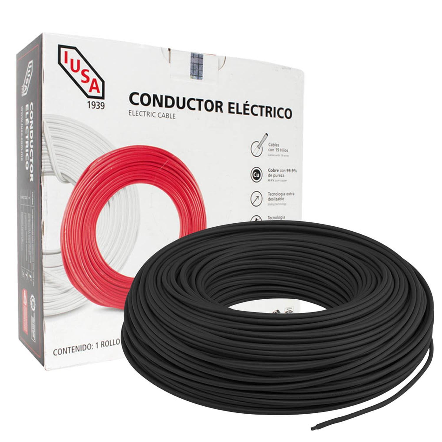 Cable Calibre 12 THW-LS / THHW-LS Iusa 100m Negro | Bodega Aurrera en línea
