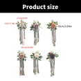 6Pcs Elegant White Artificial Flower Chair Decorations Benches Pews ...