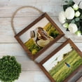 MEBRUDY 5x7 Hanging Collage Picture Frames Set of 2 Walnut Brown 8 Opening Horizontal Wall Decor ...