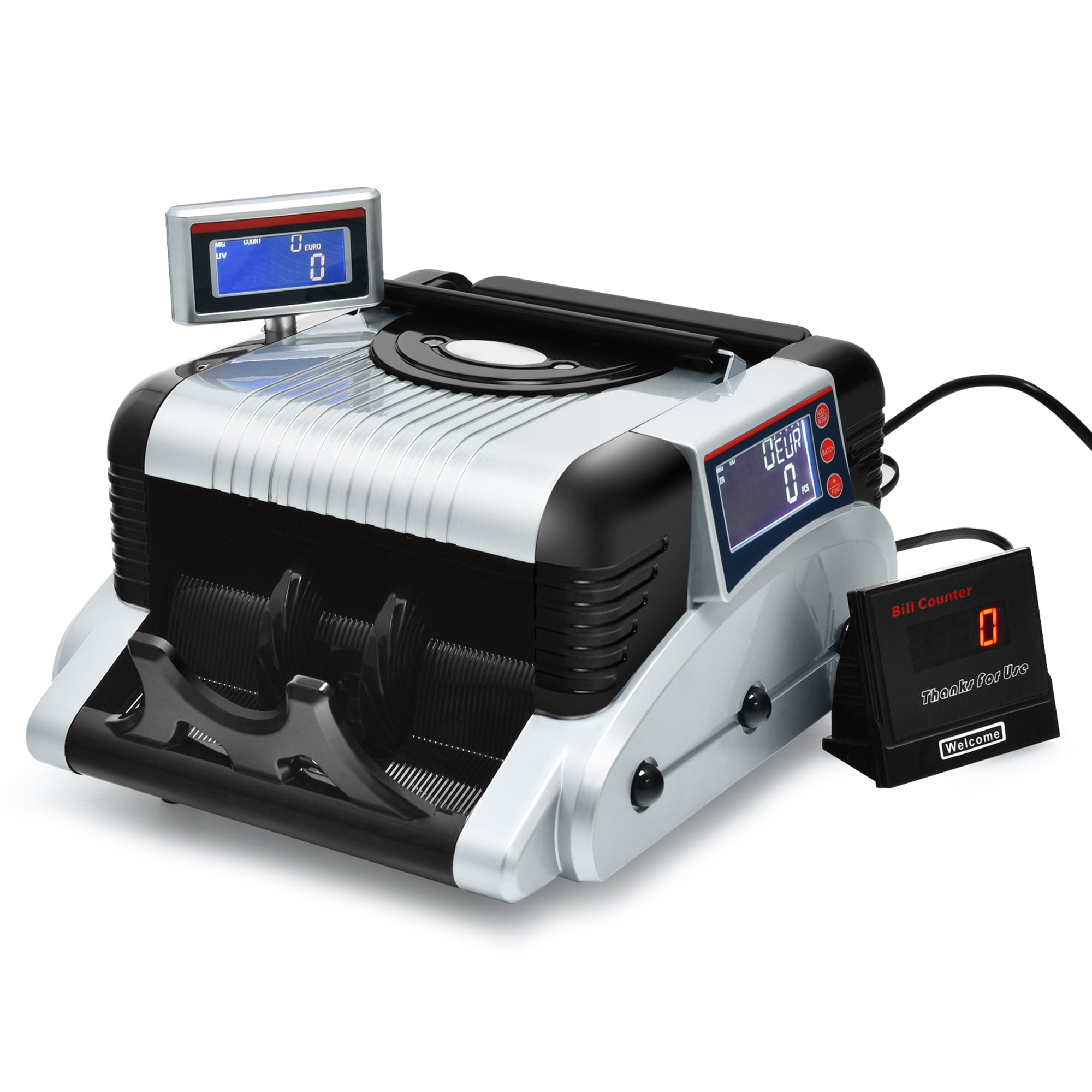 Gymax Money Counter Portable Bill Counting Machine with MT/UV/MG/IR ...