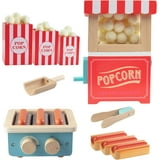 Movie Theatre Wooden Playset - Pretend Concession Stand with Popcorn ...