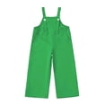 Girls Performance Overalls Cute Solid Color Childrens Suspenders Wide ...