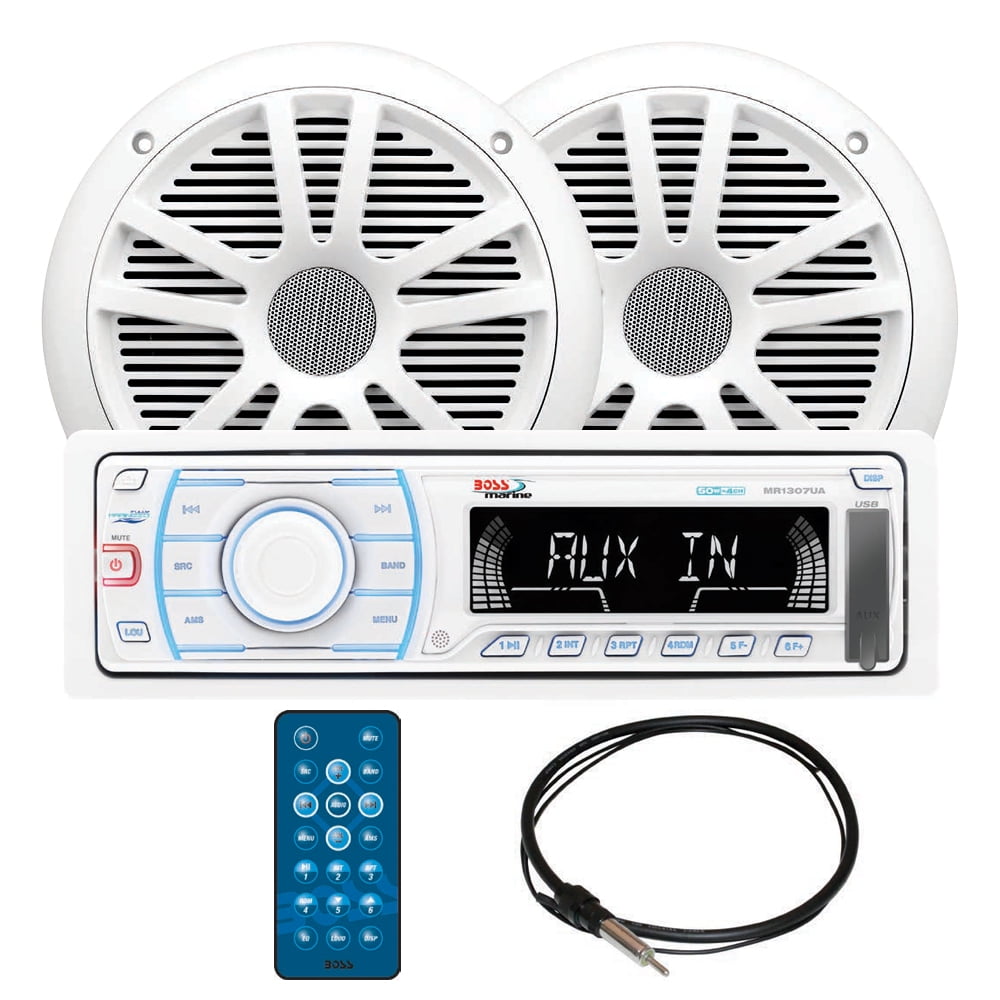 Boss Audio MCK1307W.6 - In-Dash Digital Media AM/FM Marine Stereo ...