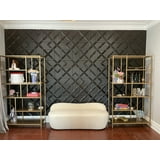 Art3d 19.7 in x 19.7 in ‎Black 3D Pvc Wall Panels, Decorative Wall Tile ...