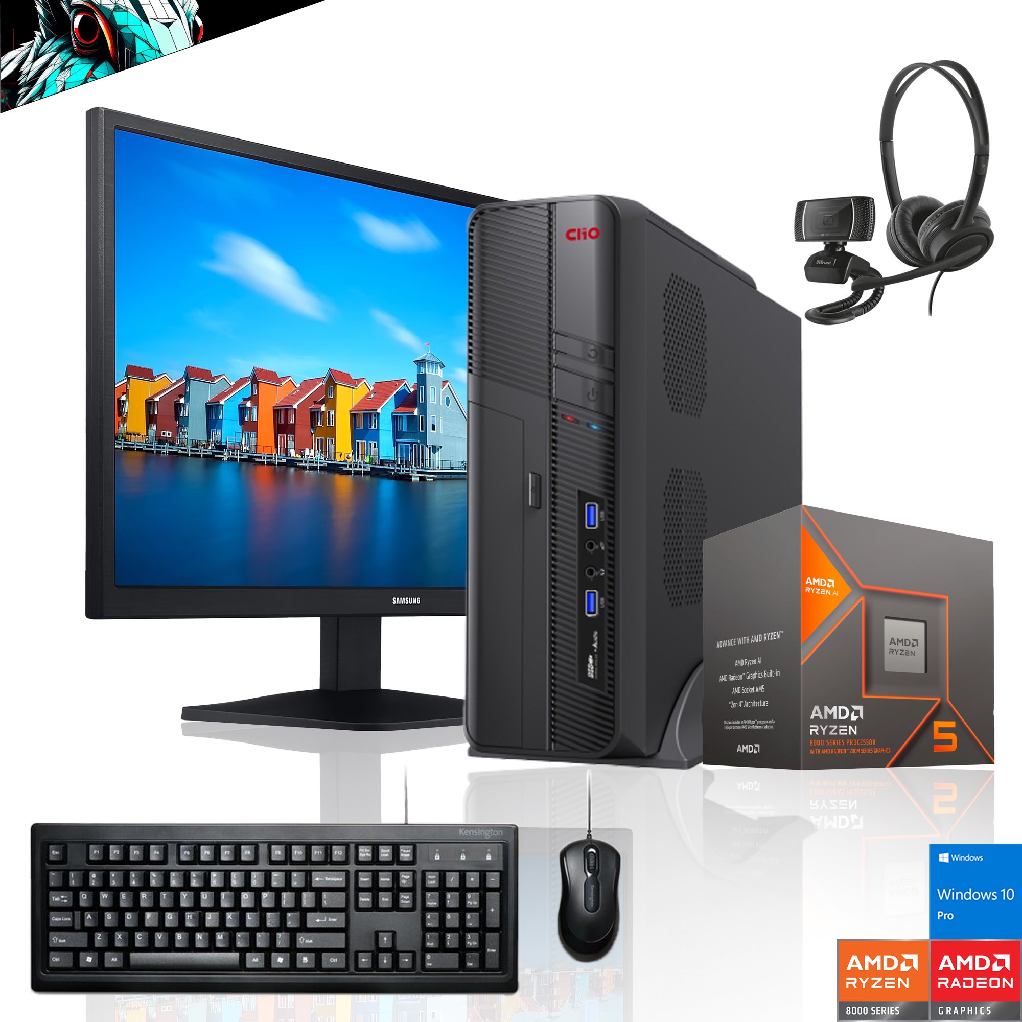 Pc Mini + Monitor 22 + Perif: Amd Ryzen 5 8500G 16Gb 500Gb R | Knasta Chile