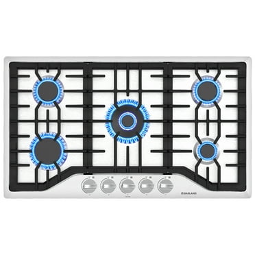 Gasland Chef 36 in. NG/LPG Convertible Gas Cooktop in Porcelain Enamel ...