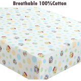 Danica 100% Cotton Fitted Baby Crib Sheet 3 Pack for baby Boys Girls ...