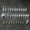Tonsiki 34pcs 3 8 Drive Cr V Steel Torx And E Torx Star Socket Set E4