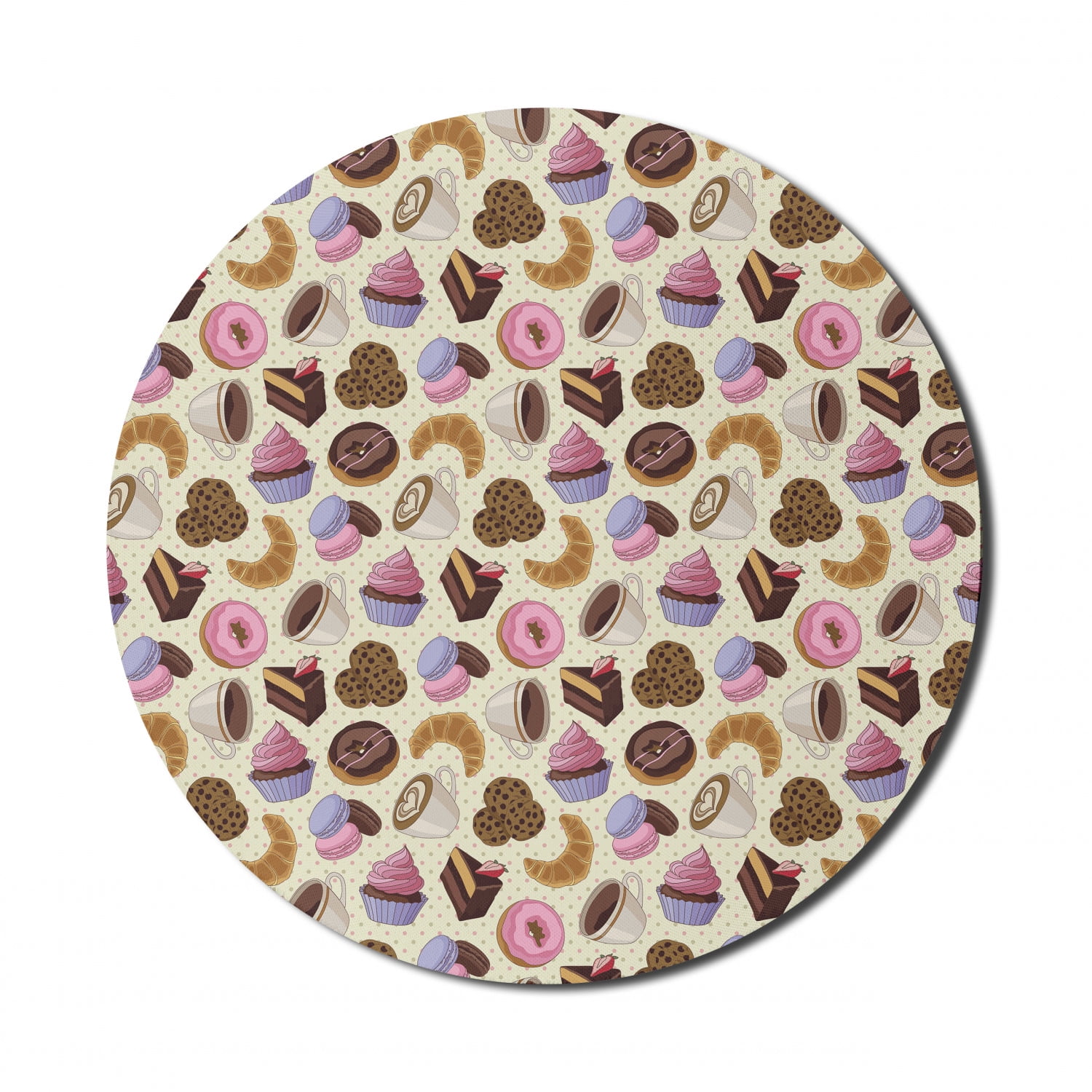 Coffee Mouse Pad for Computers, Coffee Shop Themed Image with Cups ...