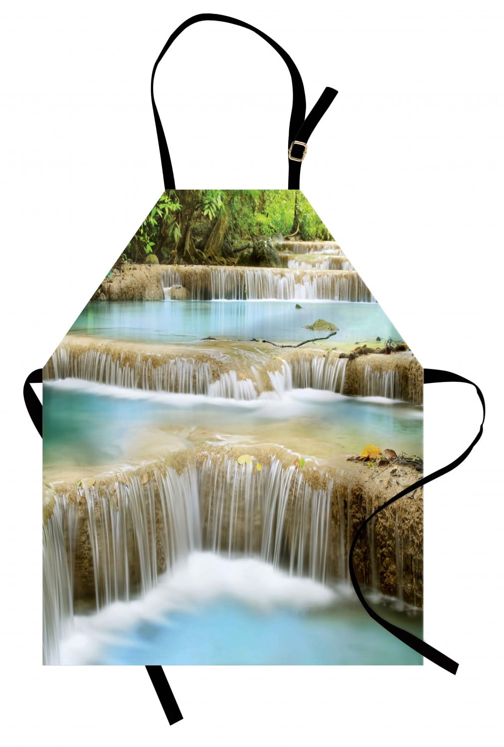Waterfall Apron Water Falls into The Lake through The Rock Stairs in ...
