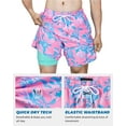 SURF CUZ Mens Swim Trunks with Compression Liner Quick Dry Swim Shorts ...
