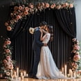 10ft x 10ft Black Backdrop Curtains - Wrinkle Free Polyester Drapes for ...