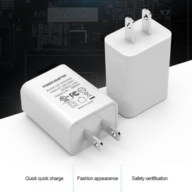 5V 2A USB Wall Charger Plug Charging Block Cube Power Adapter ...
