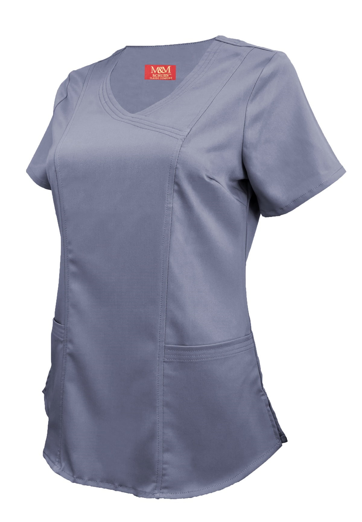 M&M SCRUBS Women's Ultra Soft Stretch Mock Wrap Scrub Top 8201 ...