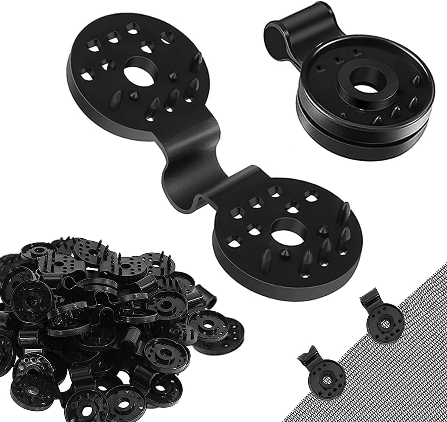 Pack of 50 Plastic Clips for Protective Cloth, Special Clip with Eyelet ...