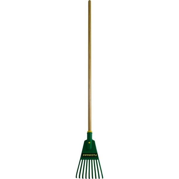 Flexrake Shrub Rake with 7" ActionPoly Head & 48" Wood Handle - Walmart.com