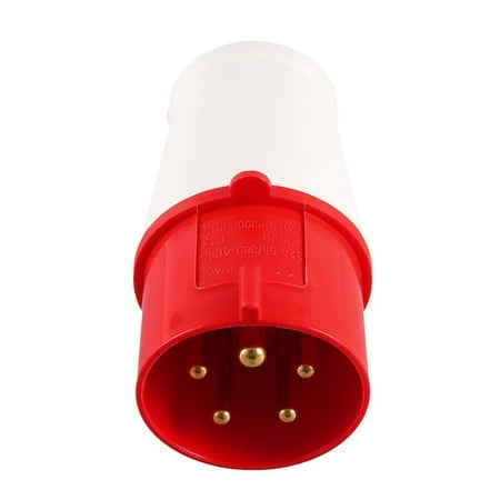 Red 415V 32 Amp 5pin Industrial Plug & Wall Socket Waterproof IP44 Plug ...