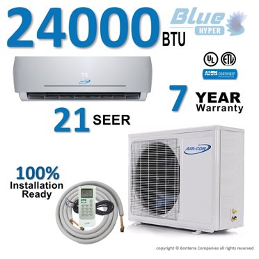 Air-Con 18000 BTU Mini Split Air Conditioner Heat Pump Ductless 17 Seer ...