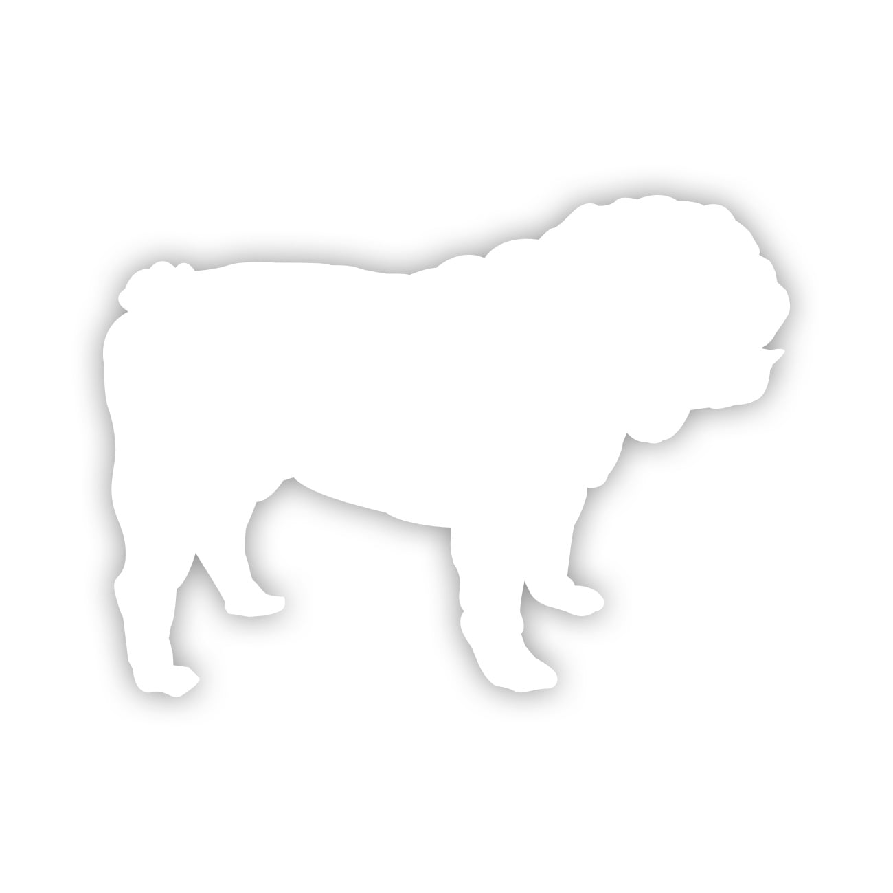 Bulldog Sticker Decal Die Cut - Self Adhesive Vinyl - Weatherproof ...