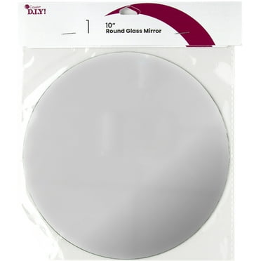 Darice Decorative Crafts 12 Inch Round Glass Floral Mirror for Table ...