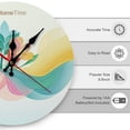 2D Flat Wall Clock Art Print, Silent Non Ticking Battery Operated ...