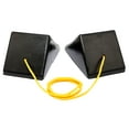 MaxxHaul 50012 Rubber Wheel Chock with Rope-8" x 5" x 4"-2 Pack ...