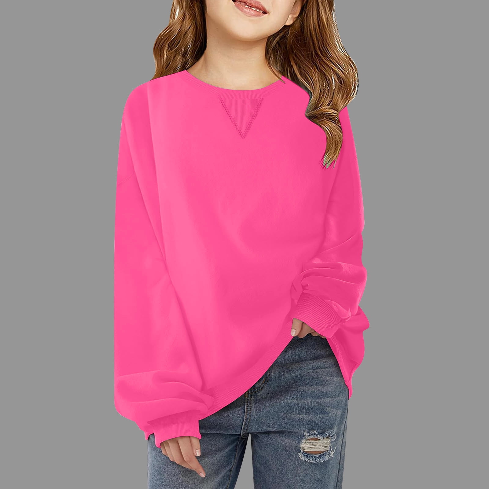 Click here for Milgrthf Girls Solid Color Hoodies Sweatshirts Pul... prices