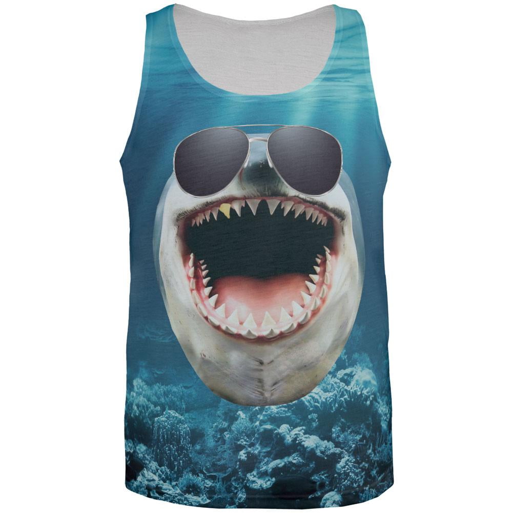 Big Goofy Shark Head All Over Adult Tank Top - 2X-Large - Walmart.com