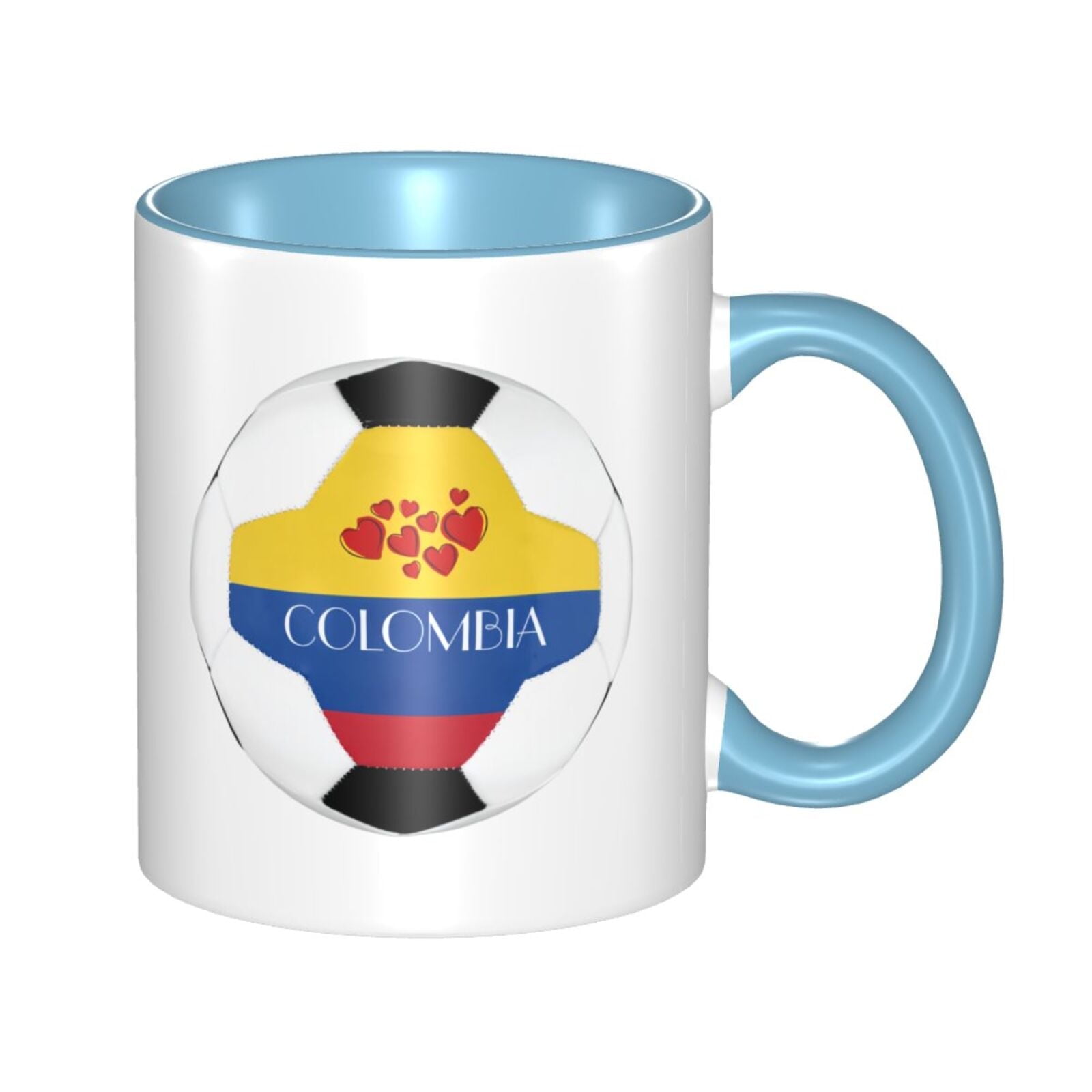 Colombia National Flag Soccer Football Lover Coffee Tea Ceramic Mug ...